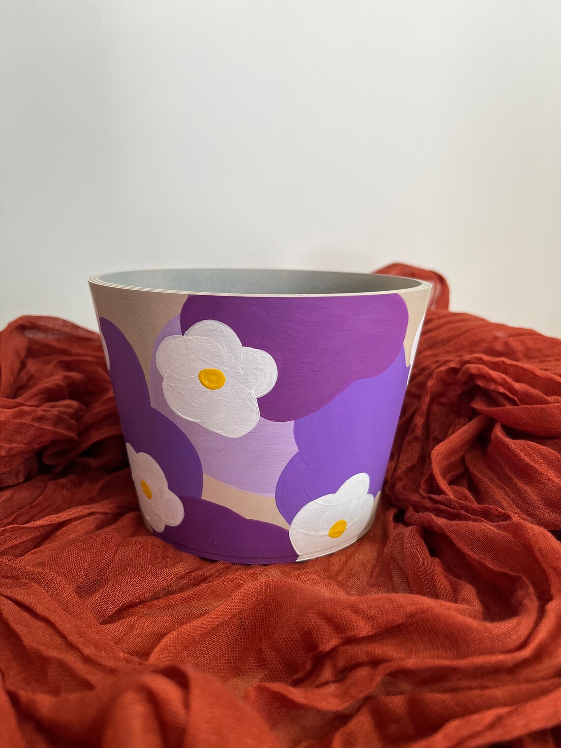 Retro Plant Pot 5 Inch Planter Hand-painted Design Colourful Plant Pot ...