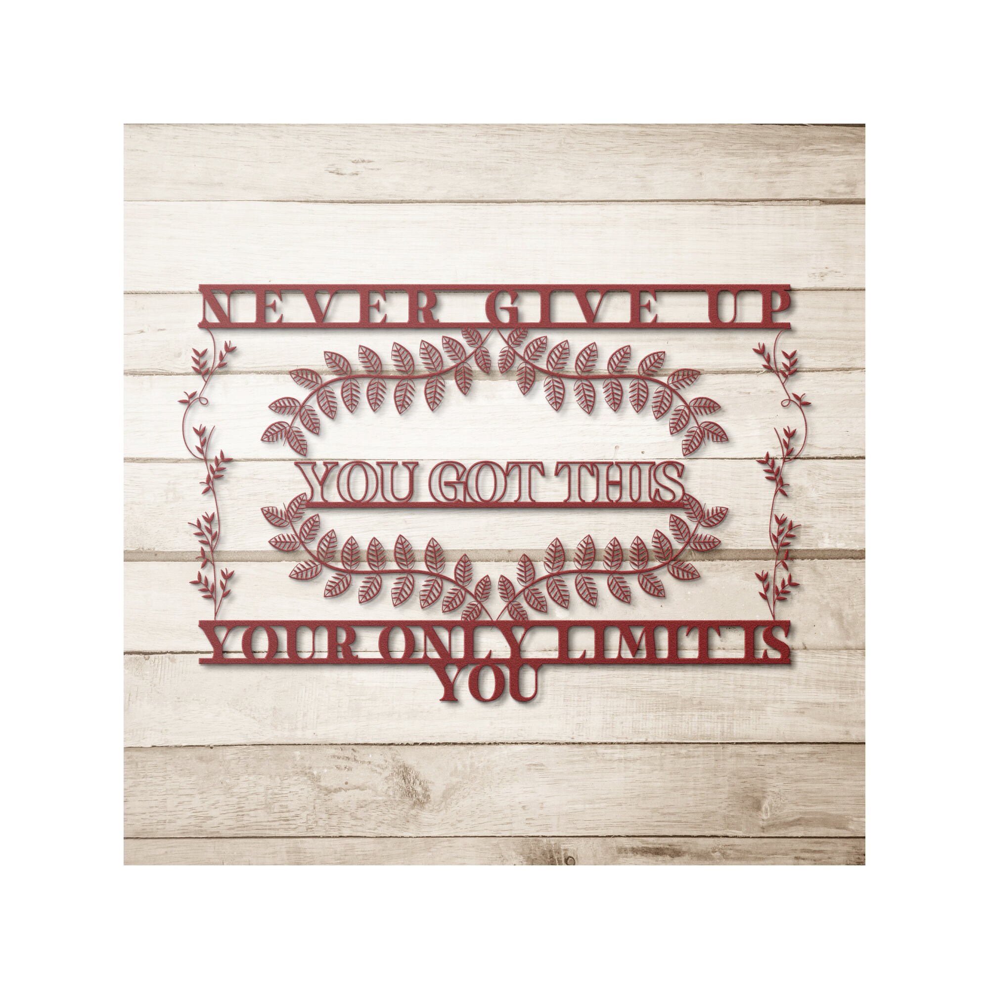 Motivational, Never Give up Metal Sign, Motivation, Inspiration ...