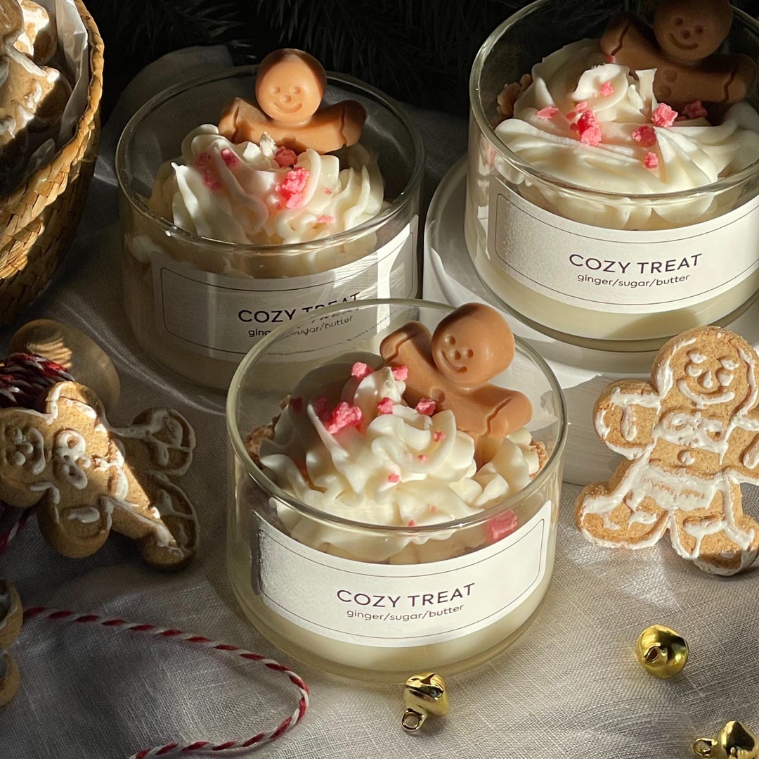 Gingerbread Cookie, Holiday Dessert Candle, Soy Wax Candle, Christmas ...