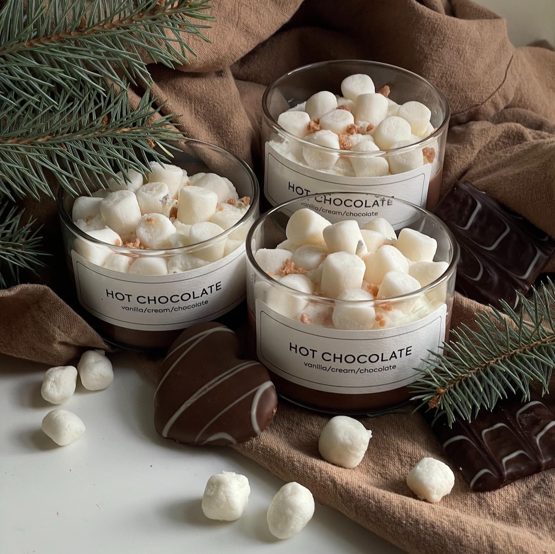 Marshmallow Hot Chocolate Candle, Handmade Soy Wax, Christmas Gift - Etsy