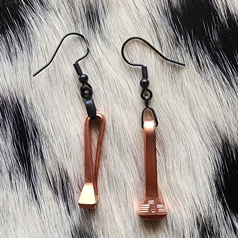Nail Earrings - Etsy
