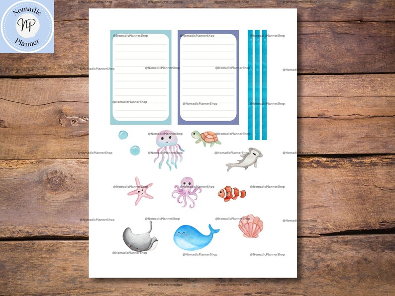 Under the Sea Daily Duo Printable Planner Kit, 7”x9.25” Erin Condren ...