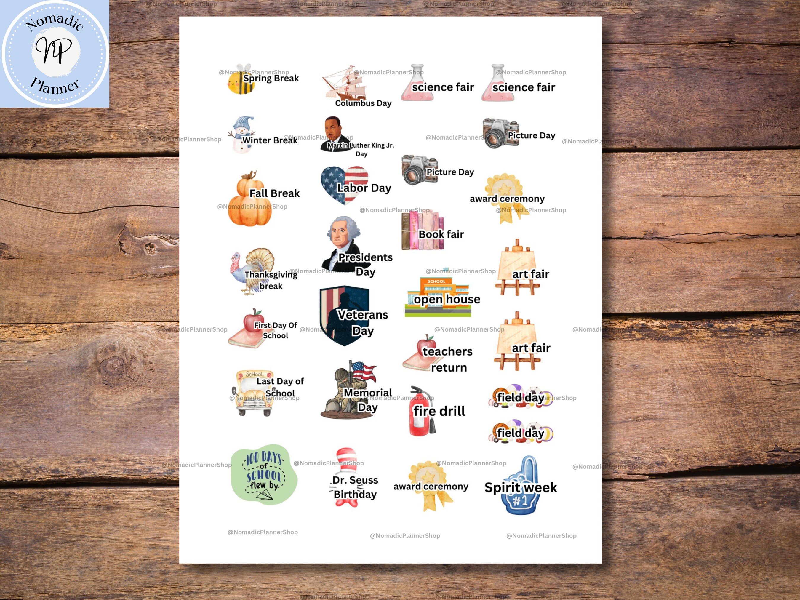 Functional Teacher Printable Sticker Kit, Erin Condren Life Planner ...