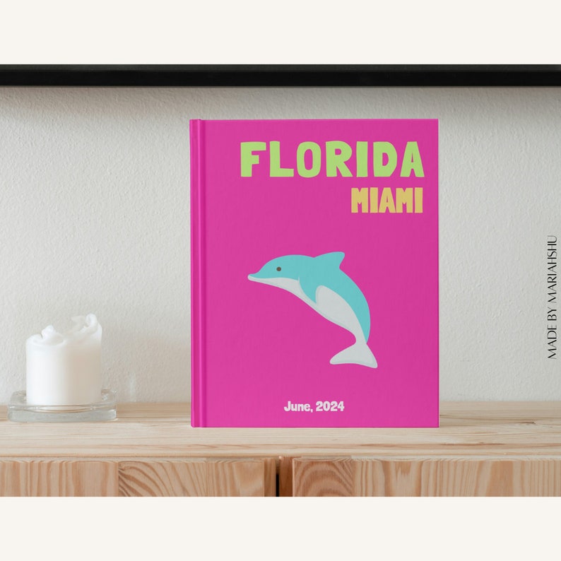 Miami Florida Travel Book Template Coffee Table Photo Book, Personalize ...