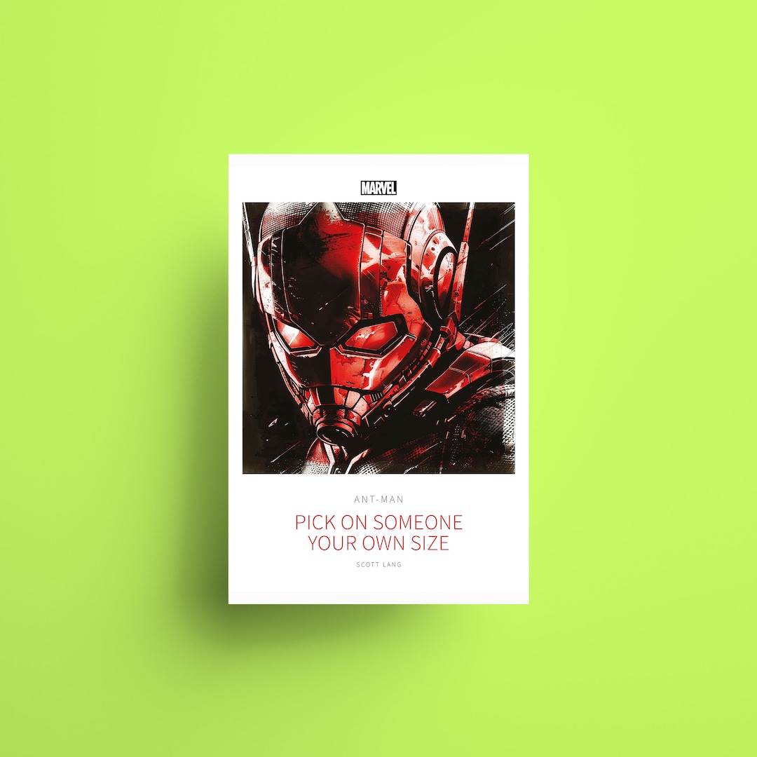 Ant-man – Marvel Hero Poster With Quote – Colour Artwork – A2, A3, A4 ...