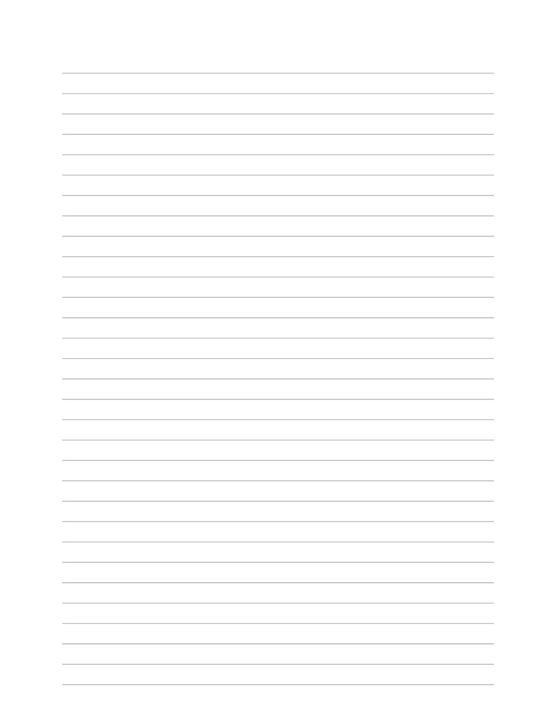 Blank Lined Writing Paper Template Printable Journal Page, Digital ...
