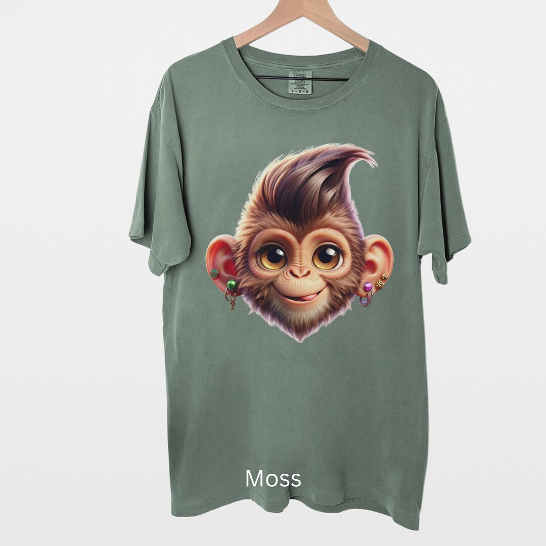 Charming Cheeky Chimp Shirt, Funny Shirt, Funny Animal Tshirt, Monkey ...