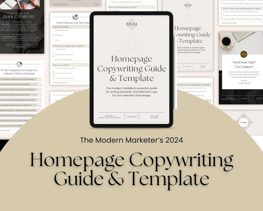 Website Homepage Copywriting Guide & Template, Landing Page Copywriting ...