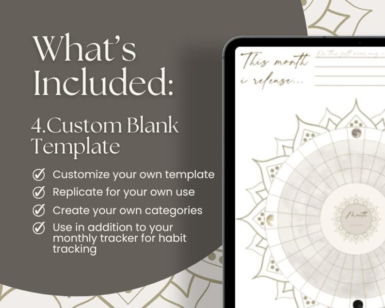 2025 Moon Mood Cycle and Habit Tracker, Cycle Syncing, Moon Phase ...