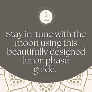 Moon Phase Guide, Lunar Phase Guide, Moon Energy Guide, Moon Energy and Alignment Guide, Lunar ...