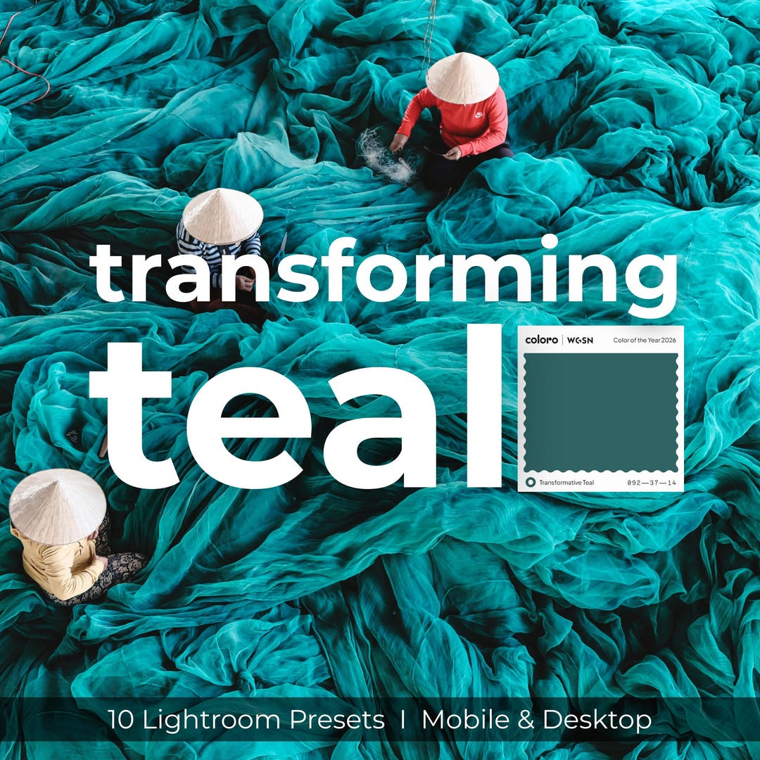 2026 Color Presets Lightroom, Teal Transformative Blue Copper WGSN ...