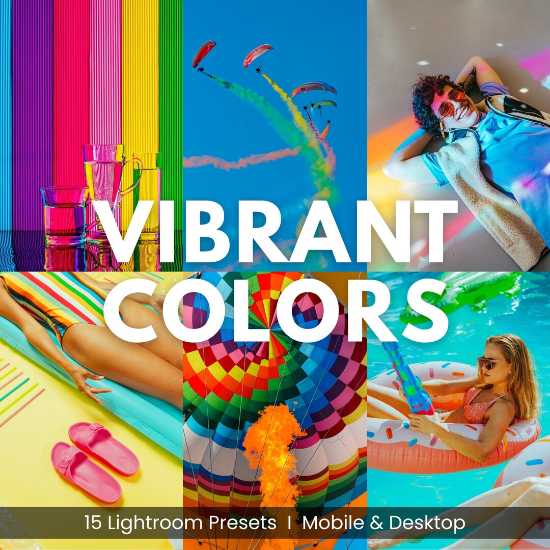 Vibrant Colors Lightroom Presets, Vivid Tones Photo Editing Filters ...