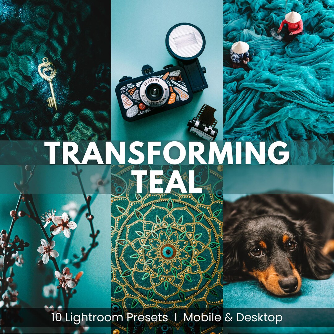Pantone 2026 Color Presets Lightroom, Teal Transformative Blue Green ...