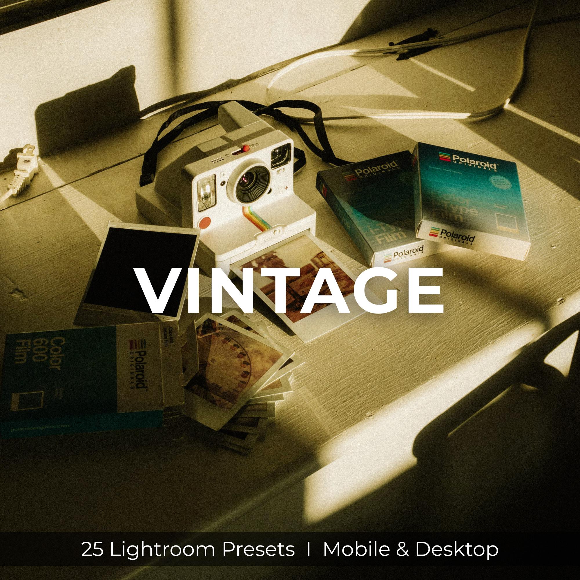 Vintage Lightroom Presets, Old Camera Retro Polaroid Photo Filters ...