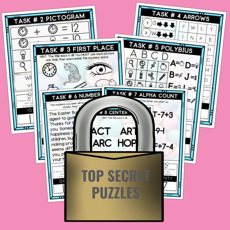 Easter Escape Room for Kids, Printable Party Game Activity With Easter ...