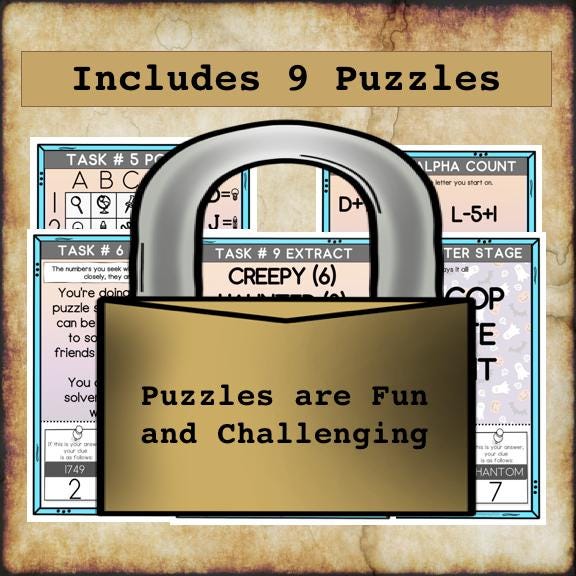 Halloween Trapped in School Escape Room for Kids Ages 7 and Up - Etsy