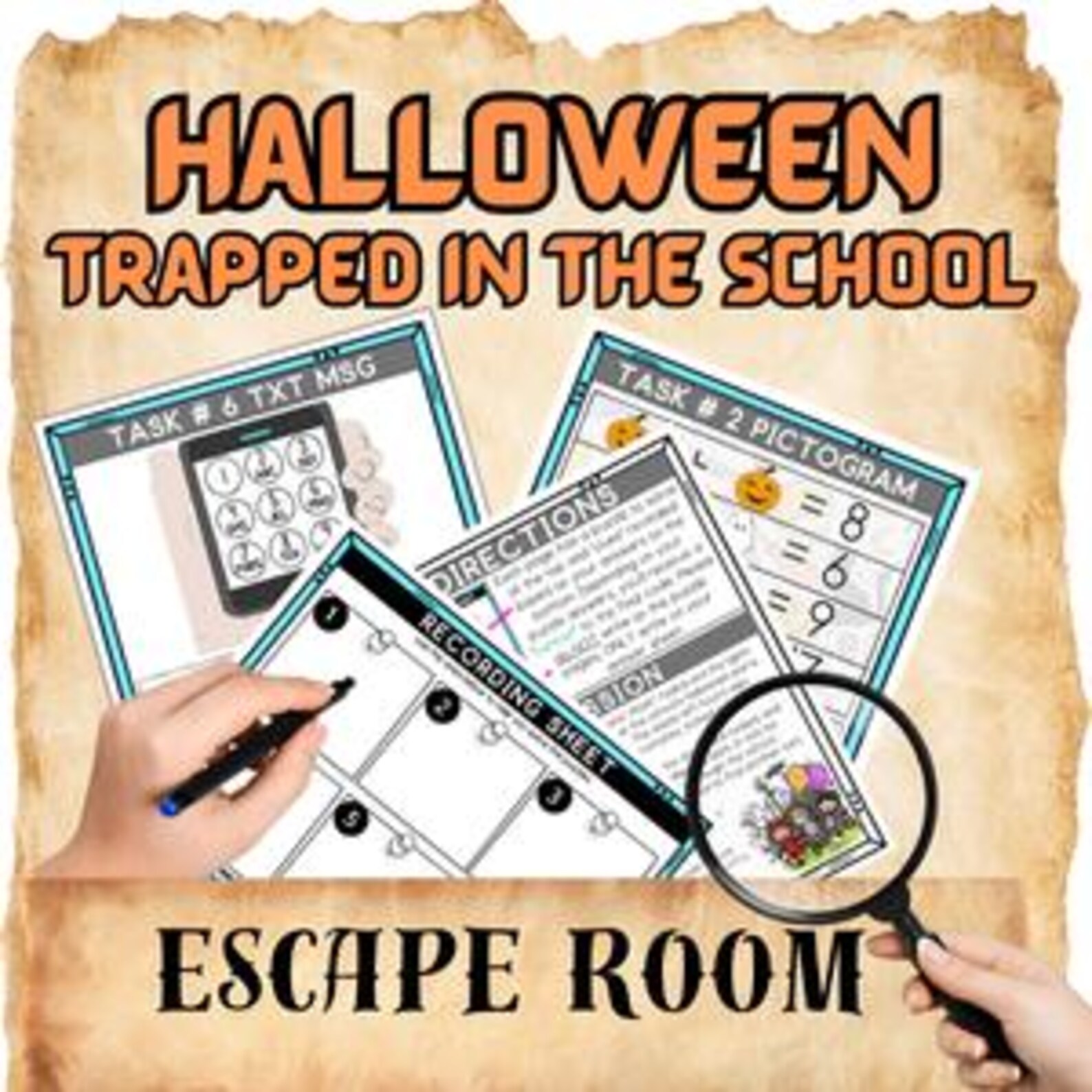 Halloween Trapped in School Escape Room for Kids Ages 7 and Up - Etsy