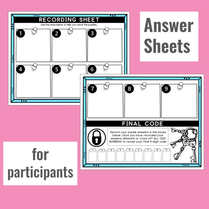 Easter Escape Room for Kids, Printable Party Game Activity With Easter ...