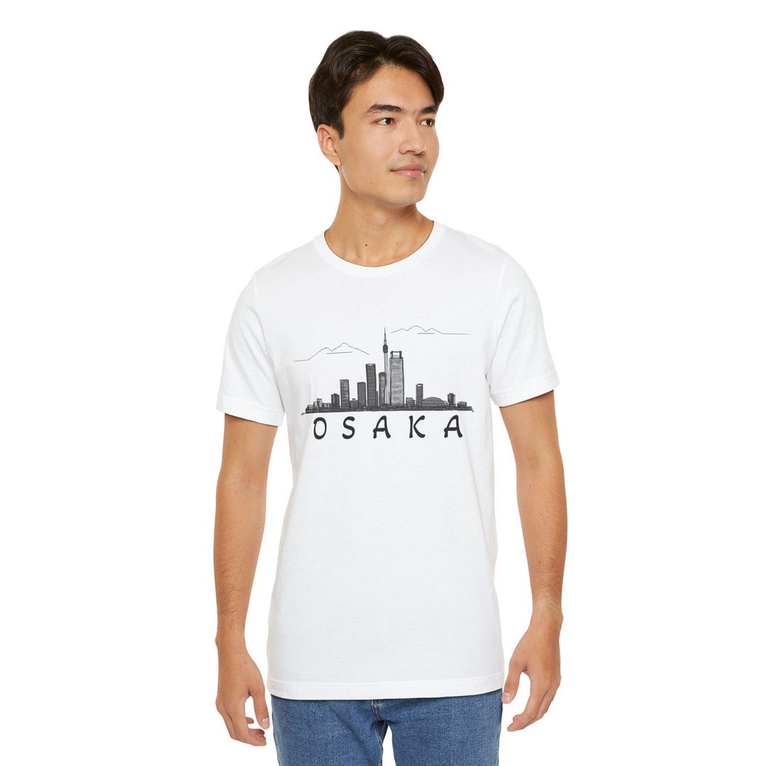 OSAKA Skyline T-shirt Line Art Japanese Streetwear - Etsy