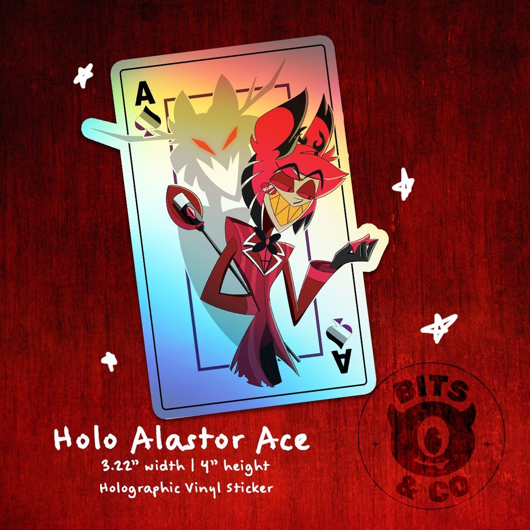 Holographic Ace Alastor Playing Card Vinyl Sticker Hazbin Hotel ...