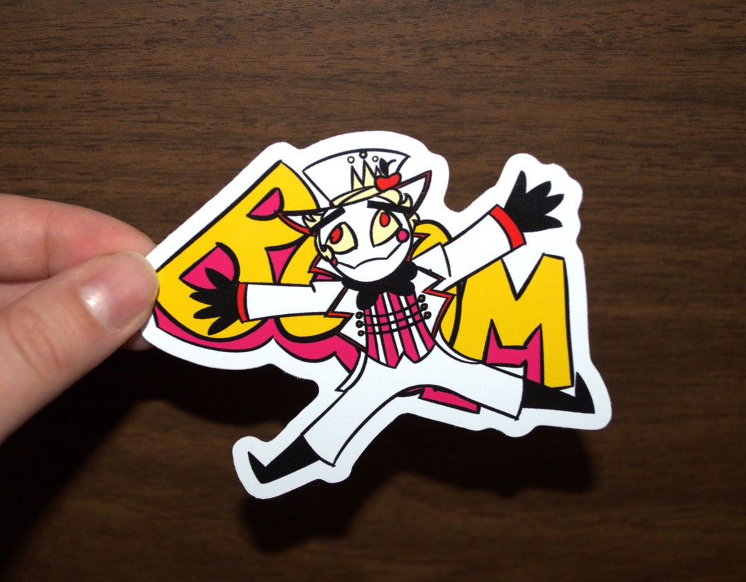 Lucifer BOOM Sticker Hazbin Hotel - Etsy