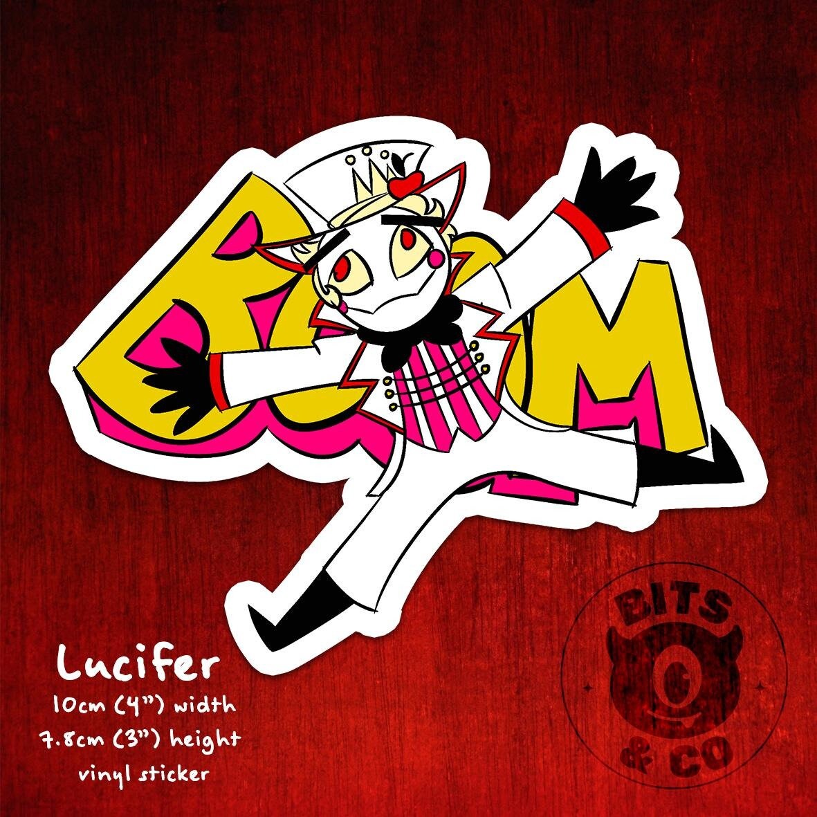 Lucifer BOOM Sticker Hazbin Hotel - Etsy