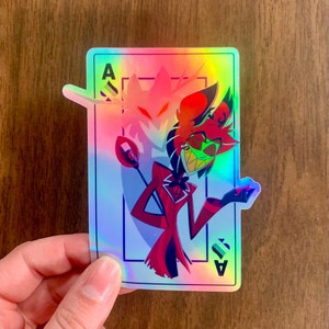Holographic Ace Alastor Playing Card Vinyl Sticker - Etsy