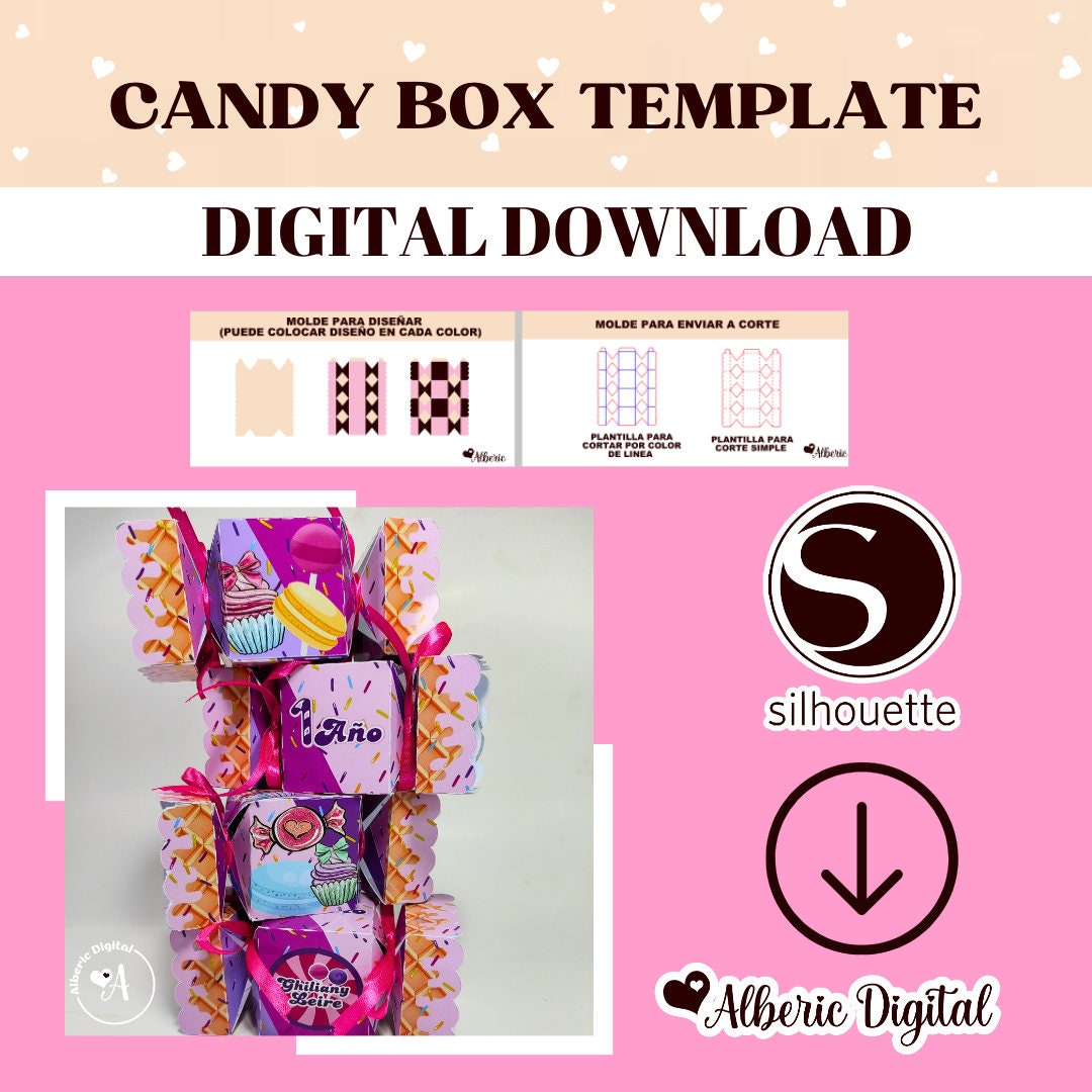 Candy Box / Candy Box Template /templete Box/downloadable Templates ...