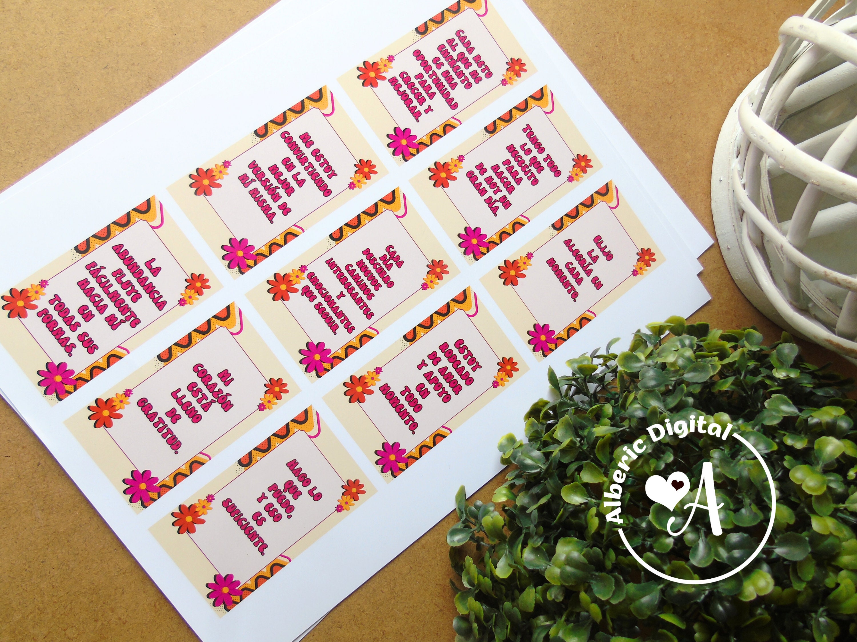 Printable Positive Affirmation Cards in Spanish / Set of 30 Affirmation ...