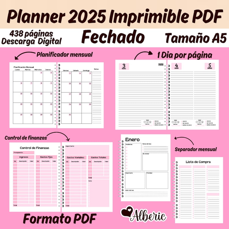 Pdf/planner 2025/printable Planner/planner Digital/planner Pdf - Etsy