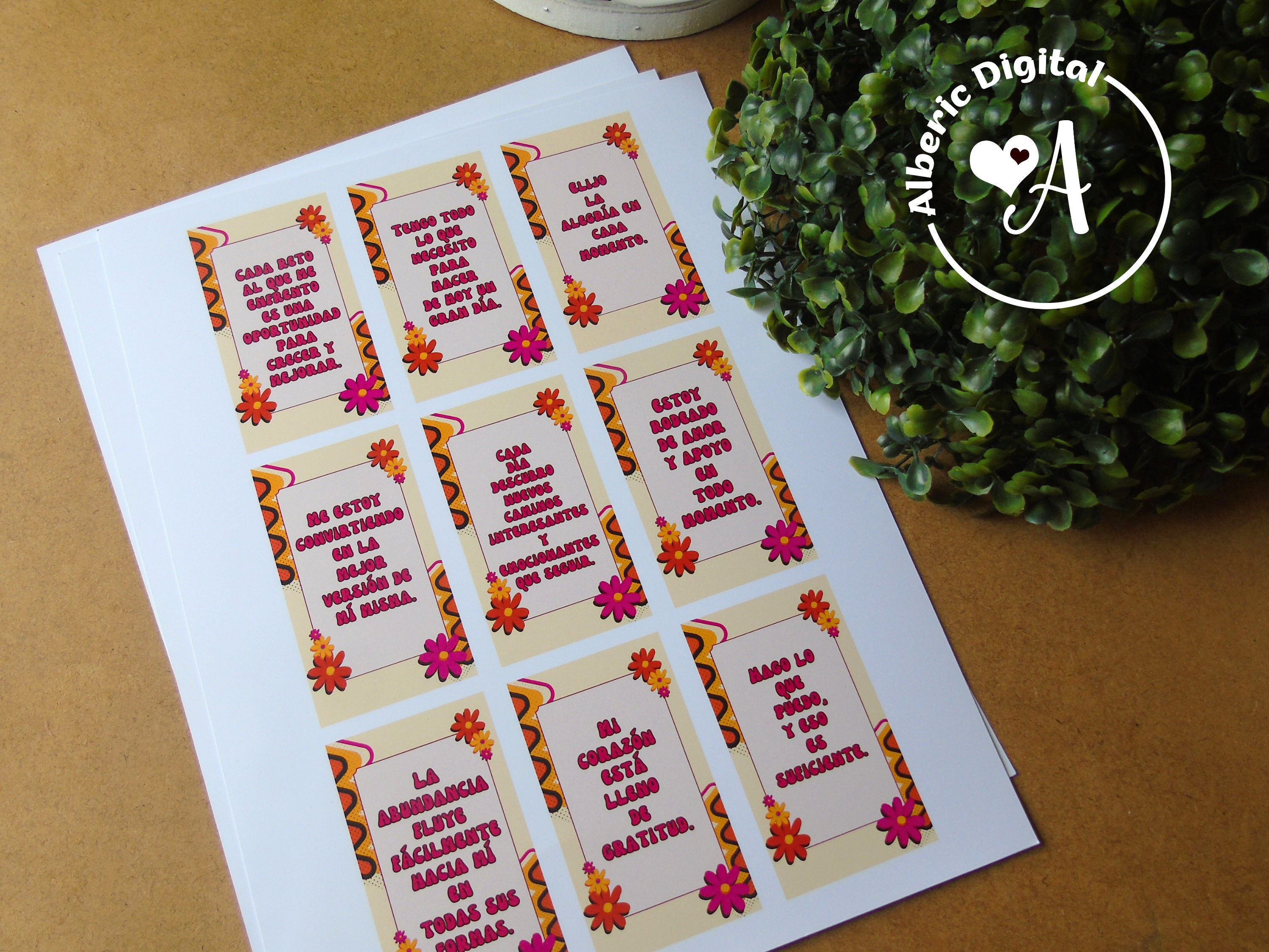 Printable Positive Affirmation Cards in Spanish / Set of 30 Affirmation ...