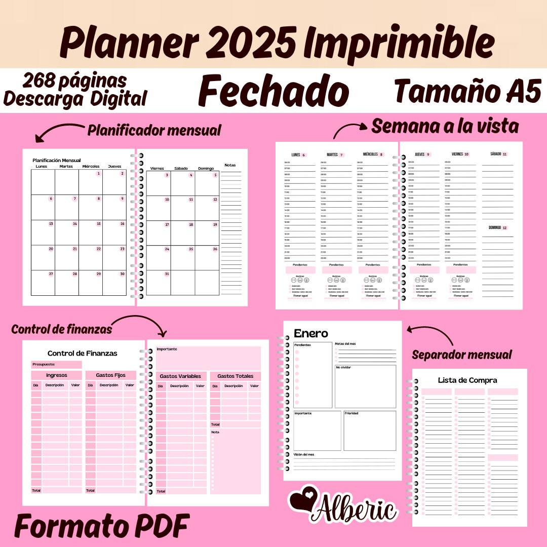 Pdf/planner 2025 Printable/planner 2025/printable/pdf/ Planner Digital ...