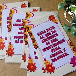 Printable Positive Affirmation Cards in Spanish / Set of 30 Affirmation ...