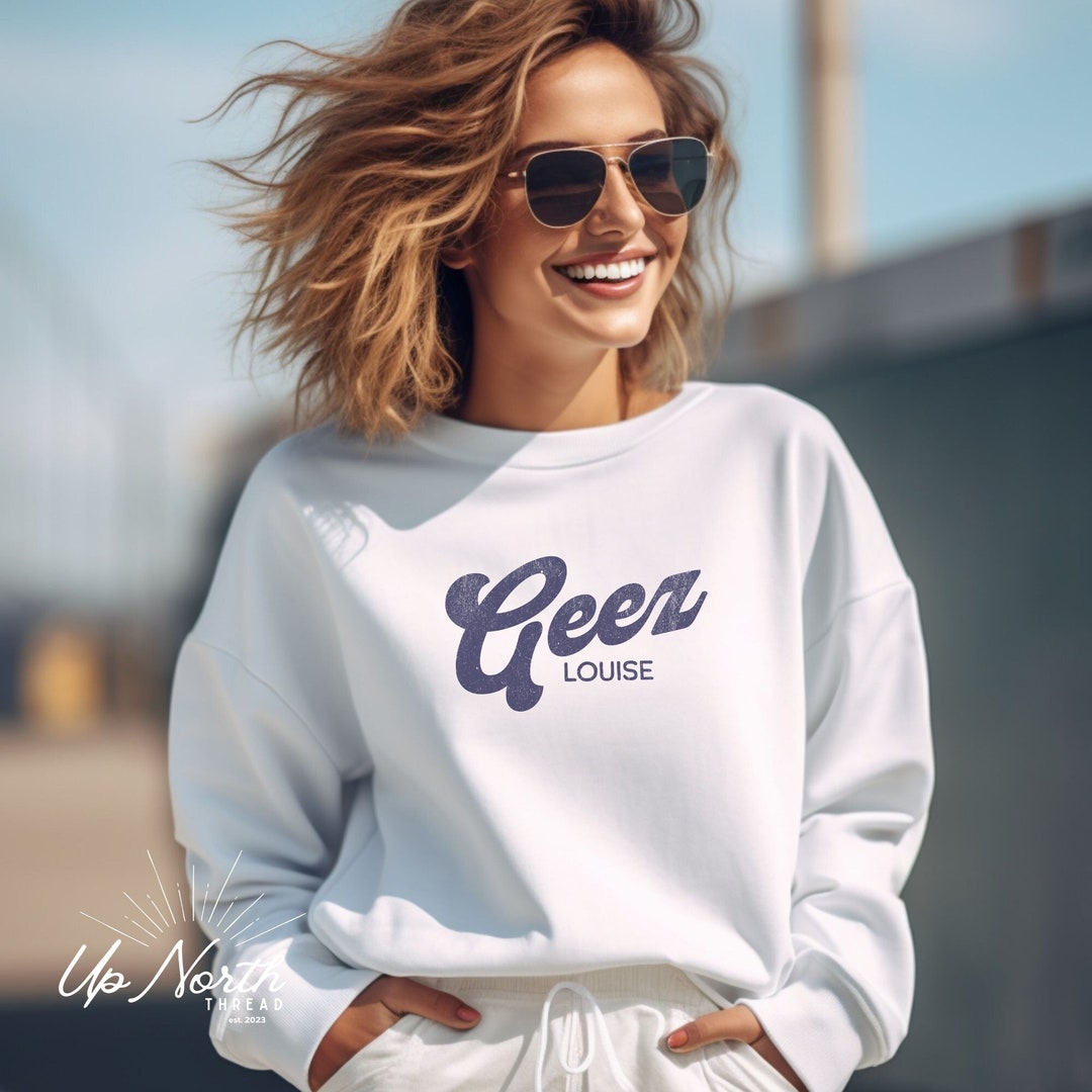 Geez Louise Funny Midwest Crewneck, Minnesota Humor Sweatshirt, Gift ...