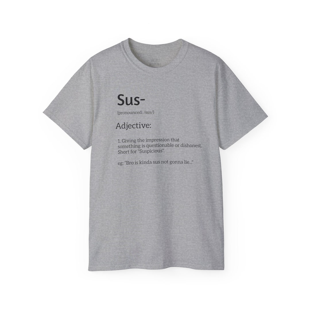 Sus Definition Unisex Cotton T-shirt Meme T-shirt - Etsy
