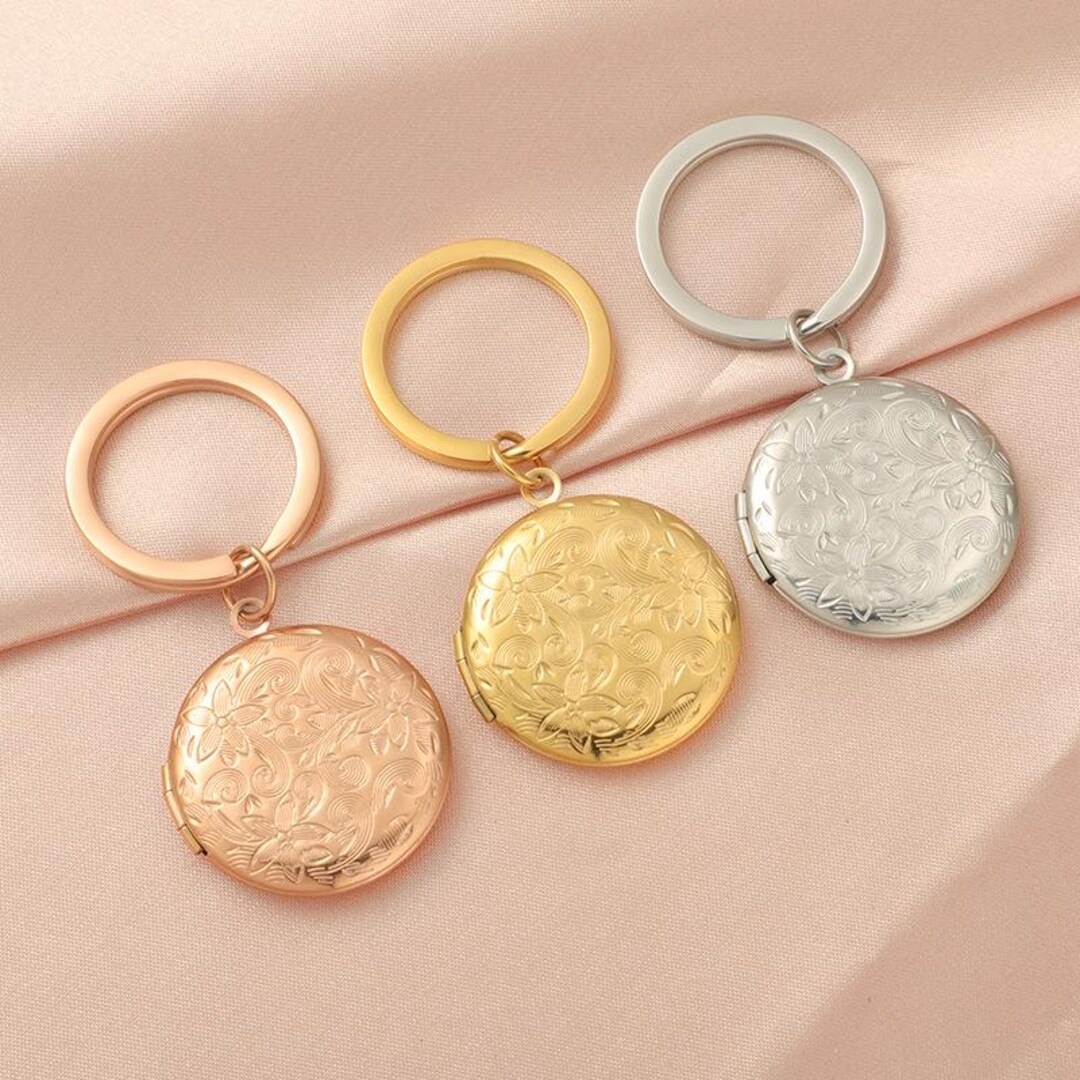 Personalized Keychain With Photo, Photo Locket Keychain, Memorial ...