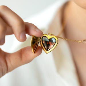 Custom Heart Locket Necklace With Photo, Personalized Photo Necklace ...