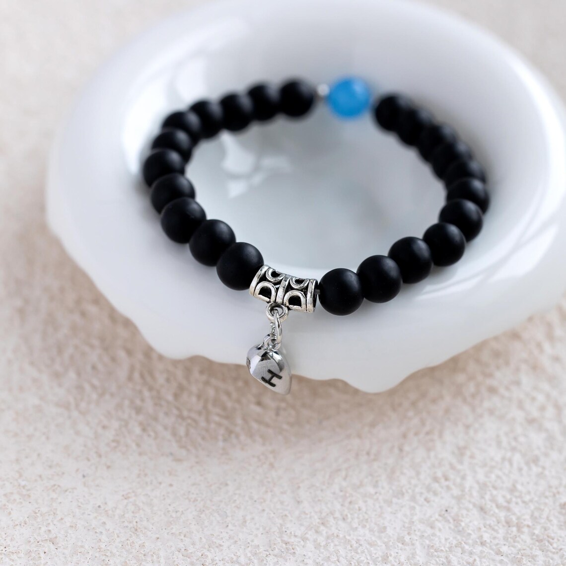 Personalized Initial Couples Bracelets, Magnetic Couple’s Bracelet ...