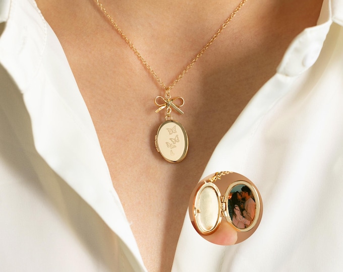 Coquette Locket Necklace - Etsy