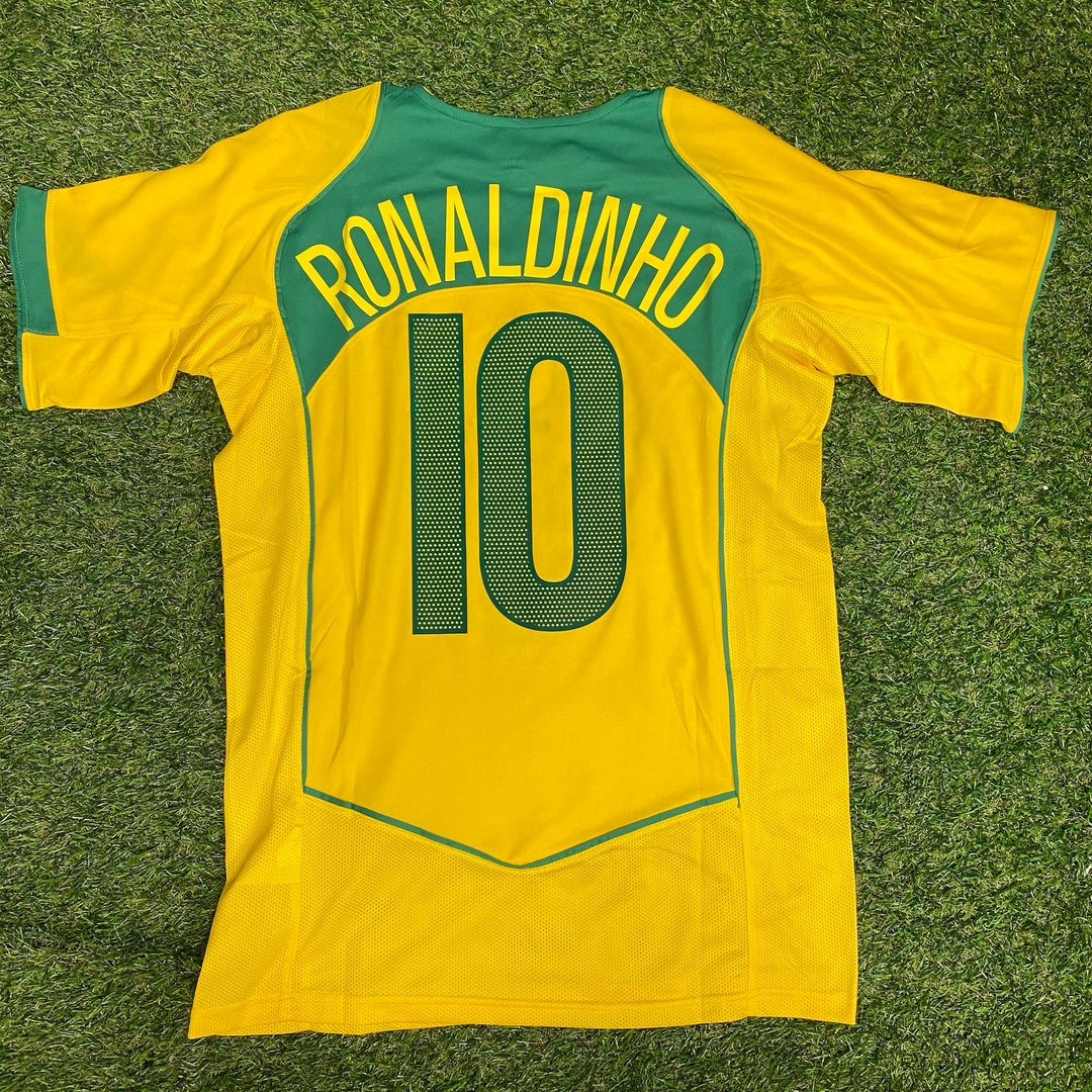 Brazil 2006 World Cup Ronaldinho #10 Home Jersey - Etsy