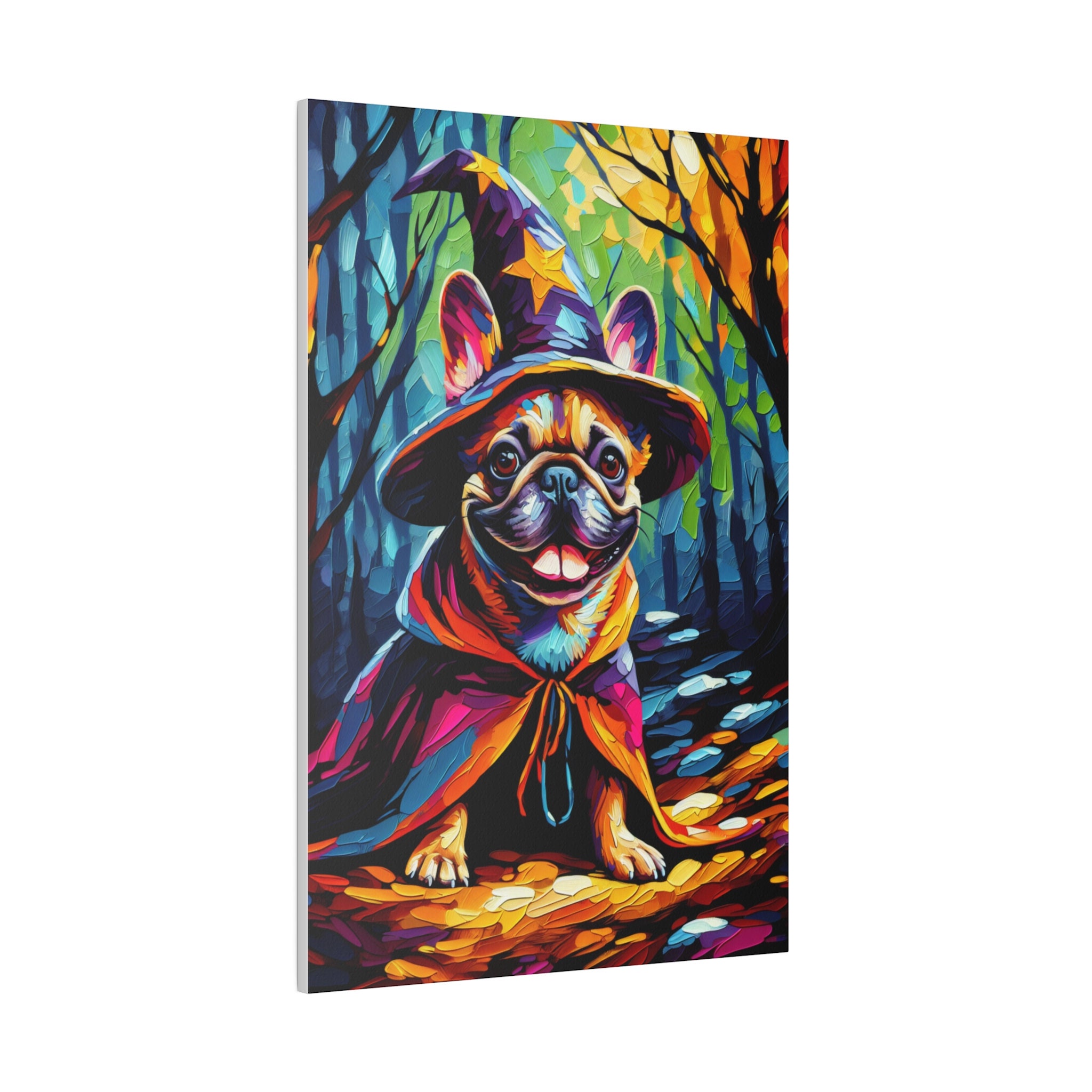 Wizard French Bulldog Canvas Print Witch Dog Home Decor Magic Fantasy ...