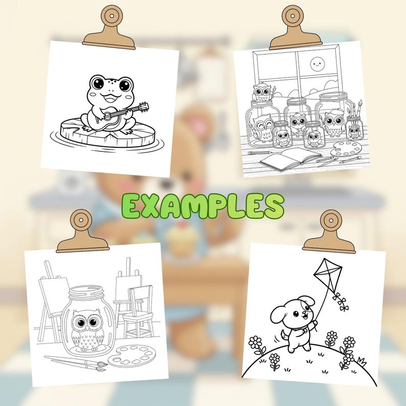 Cute Animal Coloring Book – Funny Fantasy Bold Easy Coloring Pages for ...