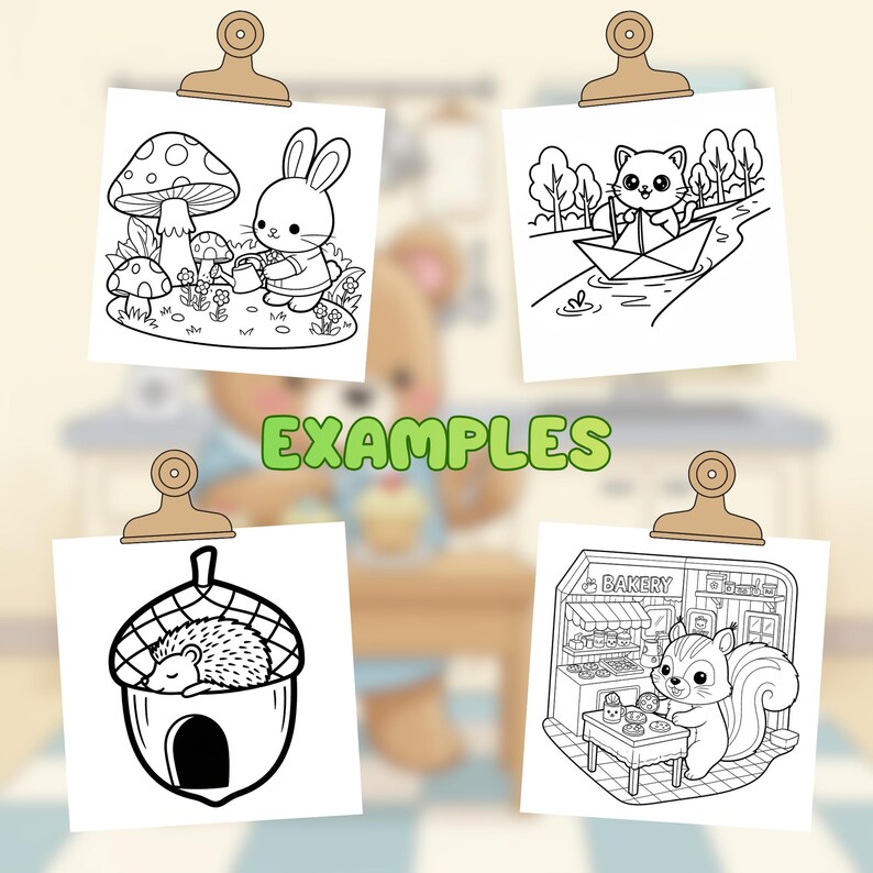 Cute Animal Coloring Book – Funny Fantasy Bold Easy Coloring Pages for ...