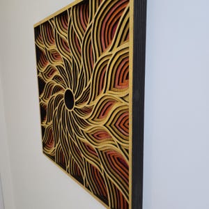 Layered 3D Wall Art - Handcrafted Geometric Design - Etsy