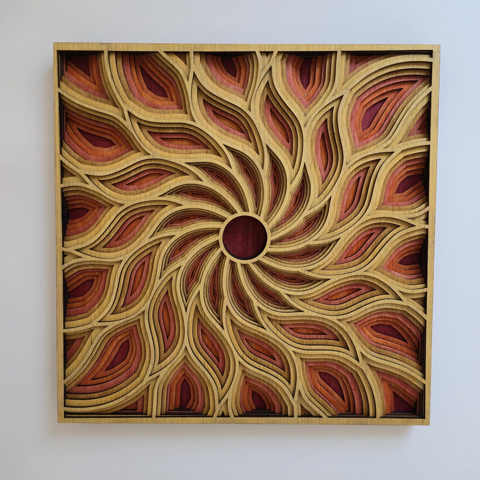 Layered 3D Wall Art - Handcrafted Geometric Design - Etsy