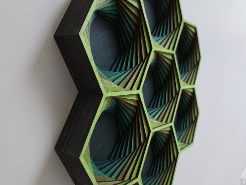 Hexagon Layered Wall Art - Modern 3d Design - Etsy