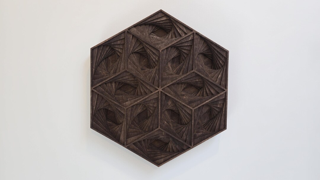 Hexagon Layered Wall Art - Handcrafted Wooden 3D Design - Etsy