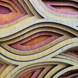 Layered 3D Wall Art - Handcrafted Geometric Design - Etsy
