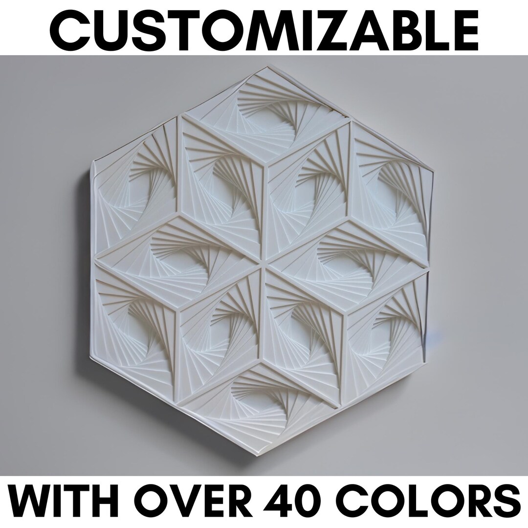 Hexagon Layered Wall Art - Modern 3D Design - Etsy