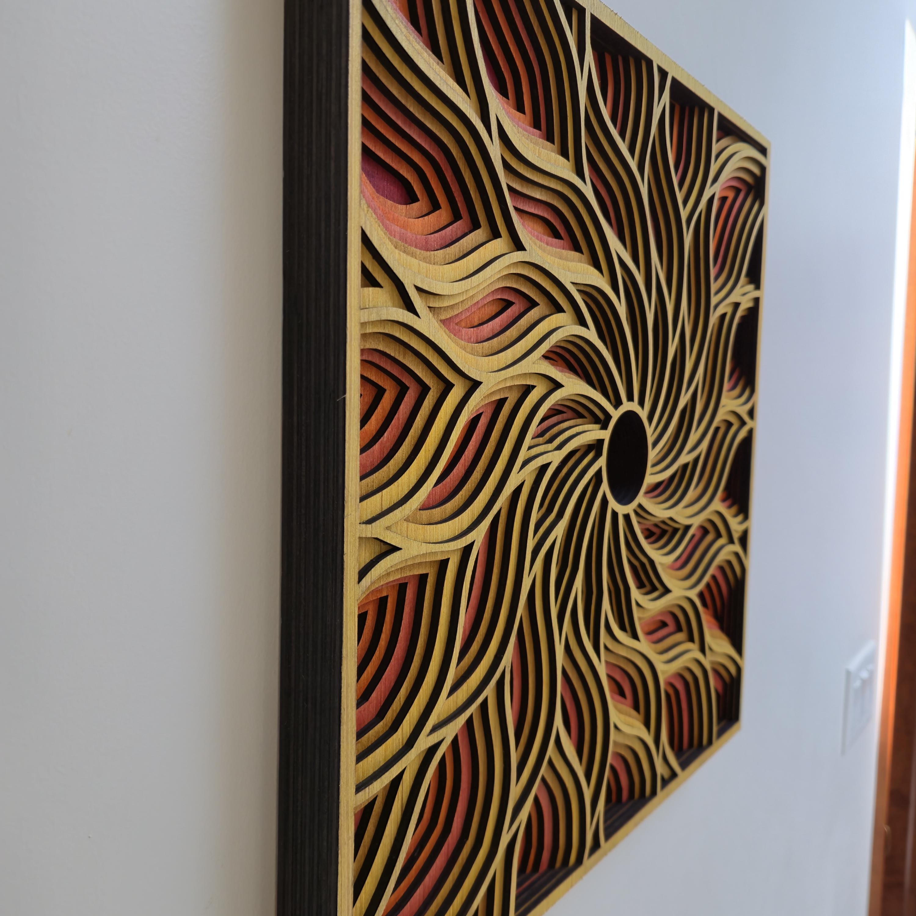 Layered 3D Wall Art - Handcrafted Geometric Design - Etsy
